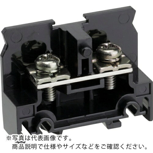 特長：海外規格取得UL、CSA、TUV、CEとグローバル対応品です。用途：信号・電源・中継端子台として。仕様：色：ブラック長さ(mm)：38幅(mm)：12高さ(mm)：29タイプ：ねじ式定格：800V-40A(JIS)定格絶縁電圧(V)：...