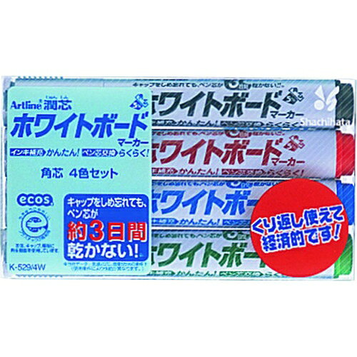 特長：キャップをしめ忘れても、ペン芯が約3日間乾きません。らくらくインキ補充・ペン芯交換で、繰り返し使える経済的です。用途：ホワイトボード用マーカーに。仕様：幅×奥行×高さ(mm)：135×21×75[筆記幅]約5mm又は約2mm材質／仕上...