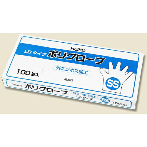 特長：使い心地の良いソフトエンボスタイプ。外エンボス加工。本品は、食品衛生法・食品、添加物等の規格基準に適合しています。仕様：サイズ：SS全長(mm)：27.5手のひらまわり26cm材質／仕上：LDPE　●代表画像について 商品によっては、...