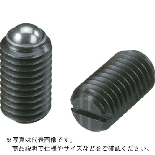 特長：ネジ部本体にスプリングを内蔵し、押し圧によってボールをストロークし位置決めします。仕様：荷重(N)：66.0〜120.0ストローク(mm)：2.5ポール径(mm)：8.0ねじ径：M12×1.75本体寸法(mm)長さ：22材質／仕上：本...