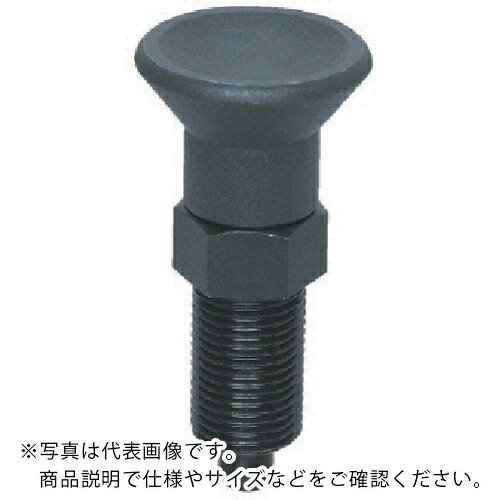特長：ノブの操作でノーズがストロークし、位置決めします。仕様：インデックスプランジャー材質／仕上：本体：SUM22L 黒染めノブ：ポリアミド つや消しブラックコイルバネ：SWPAノーズ：SUM22L HRC58〜62　●代表画像について 商...