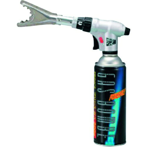 特長：ワンアクション電子着火。逆さ使用OKです。火口ノズルが360度回転し、使い勝手抜群です。あらゆる角度に対応可能です。燃焼時間は約90分です。火口交換可能です。仕様：ロウ付能力：5/8まで(軟ロウ7/8)2100℃の強力リングトーチ。(...