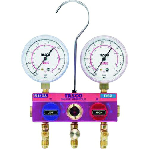 仕様：圧力表示(MPa)：0.1〜5.3(TA141G-1)マニホールド：ゲージ取付ネジ…1/8″NPT：ホース接続ポート…5/16″フレア(TA122G)(TA122GH)セット内容／付属品：150cm（赤・青・黄）（TA133AB）　●...