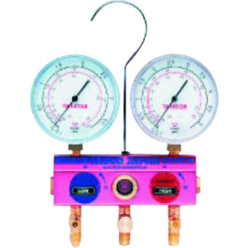 仕様：圧力表示(MPa)：0.1〜3.8(TA141GB)マニホールド：ゲージ取付ネジ…1/8″NPT：ホース接続ポート…5/16″フレア(TA122GB)(TA122GBH)セット内容／付属品：150cm（赤・青・黄）（TA133AB）　...