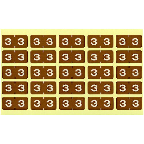 特長：カルテフォルダーの見出し紙用ラベルです。用途：ナンバリングに。仕様：色：茶面付：251パック内：250ラベルサイズ(mm)縦：15ラベルサイズ(mm)横：30シートサイズ：93×165材質／仕上：紙（P.P.コーティング）　●メーカー...