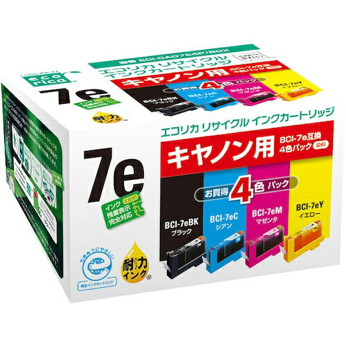 特長：互換インクシェアNo.1　圧倒的な販売実績信頼の証　エコマーク認定・グリーン購入法適合商品　安心のサポート体制「エコリカ回収BOX」で回収しリユース（再使用）製品として再生した環境にやさしい製品用途：印刷コスト削減、環境に優しい製品を...