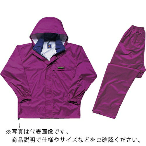 特長：上着/パンツ/フード共にメッシュ付きで、汗によるベトツキ感を緩和します。縫い目にはシームテープを貼り付け、高い防水性を実現しています。用途：雨天時の野外作業に。仕様：色：マゼンダサイズ：3L身長(cm)：175〜185胸囲(cm)：1...