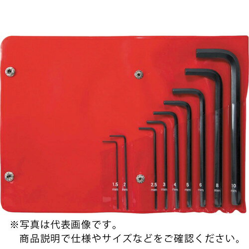 特長：ISO・JIS規格を上回るよう、設計・製作されている「プロ向け」の製品です。用途：六角穴付ボルト類の締結用に。仕様：セット内容(本)：9セット内容(mm)：1.5・2・2.5・3・4・5・6・8・10組入数(本)：9材質／仕上：レンチ...