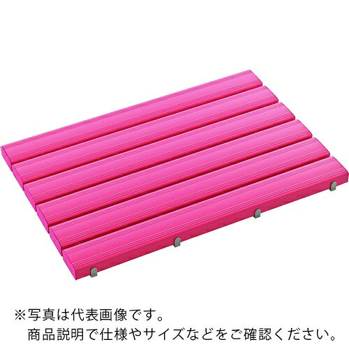特長：抗菌剤入りで強度がある丈夫なスノコです。用途：ロッカールーム、シャワー室などに。仕様：色：ピンクサイズ長辺(mm)：900サイズ短辺(mm)：600厚さ(mm)：48材質／仕上：本体：硬質塩化ビニールカバー：ポリエチレン（再生樹脂）　...