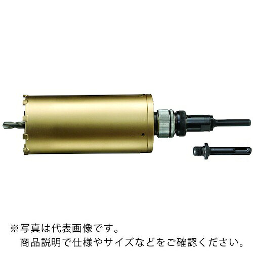 特長：「クズ取りポン　センタードリル」はノンビスロック機構で切削屑の除去をコアドリル本体を分解せずに簡単に行えます。新開発ラジワンシャンクシステムにより、他サイズコアボディへの交換が簡単です。全て回転モードでご使用下さい。アスロック、メース...