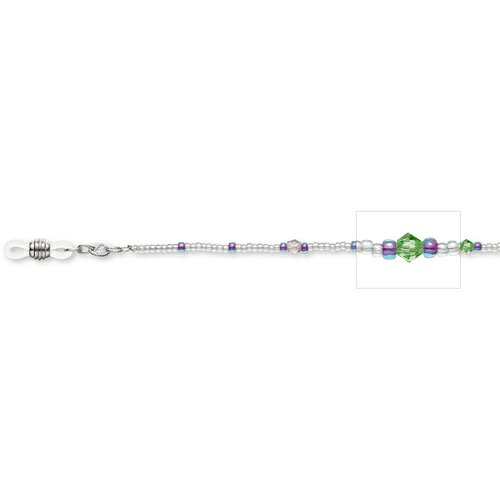 特長：長さ78CM　ガラス　ビーズ　ファッションに合わせてフェイスを華やかにもシックにも彩ります。用途：メガネを首からぶら下げる為に。仕様：幅(mm)：55奥行(mm)：15高さ(mm)：255ガラスビーズのメガネチェーン材質／仕上：チェー...