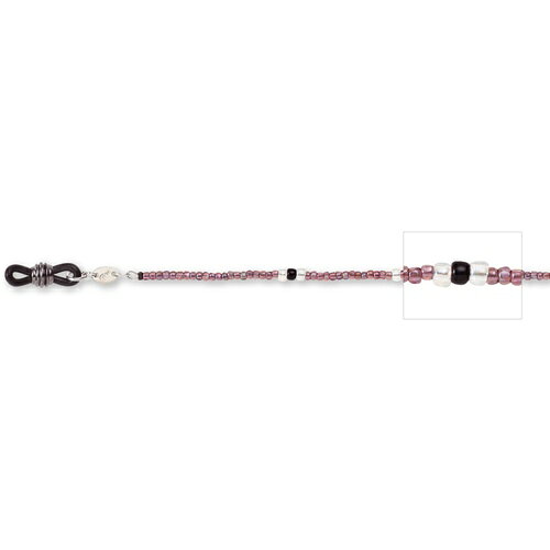 特長：長さ73CM　ガラス　ビーズ　ファッションに合わせてフェイスを華やかにもシックにも彩ります。用途：メガネを首からぶら下げる為に。仕様：幅(mm)：55奥行(mm)：15高さ(mm)：255ガラスビーズのメガネチェーン材質／仕上：チェー...