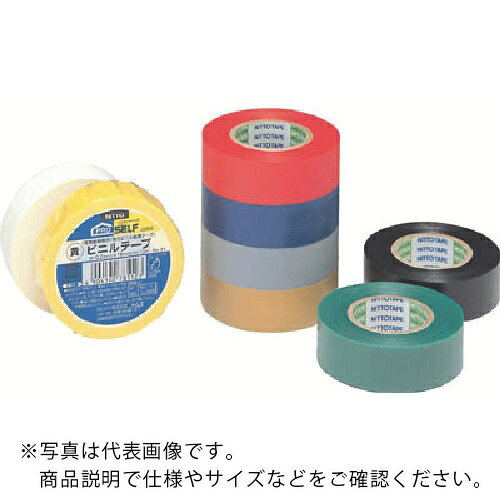 特長：JIS　C2336（電気絶縁用ポリ塩化ビニル粘着テープ）適合品です。用途：各種電気コードの被覆補修、補強に。仕様：幅(mm)：19長さ(m)：10厚さ(mm)：0.2粘着力(mm)：3.6N/20手で切断可能材質／仕上：塩化ビニルゴム...