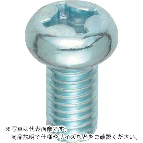 特長：十字穴付きのなべ頭小ねじです。頭部が出ても差し支えない所に使われます。材質は鋼で耐食性向上のため、ユニクロめっき(薄青っぽい色合い)がしてあります。生地に比べ耐食性があります。用途：ボルトに比べ小さな部材の一般的な締結に。仕様：寸法(...