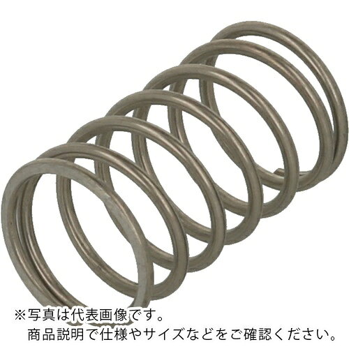 特長：一般的な押ばねです。用途：通常の円筒形コイルばねです。仕様：線径d(mm)：0.8外径D(mm)：10自由高さL(mm)：38最大圧縮長さ（mm）：10最大荷重（kgf）：1材質／仕上：SUS304-WPB　●メーカー取寄商品について...