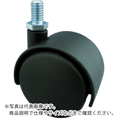 特長：安価で軽量製品向けのスタンダード商品です。用途：事務機器・家具・店舗什器・医療機器等仕様：許容荷重(daN)：30許容荷重(kgf)：30車輪径D(mm)：40車輪幅(mm)：42取付高H(mm)：51軸長L(mm)：15ねじT：M1...