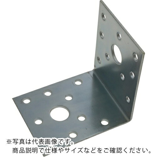 特長：複数の穴が空いているので、木材に合わせてビス止めが出来ます。用途：木材や金属などを垂直に固定、補強する際に使用。仕様：適用ねじ径（mm）：3〜4材質／仕上：溶融亜鉛めっき鋼鈑　●メーカー取寄商品について 本商品はメーカーからの取寄商品...