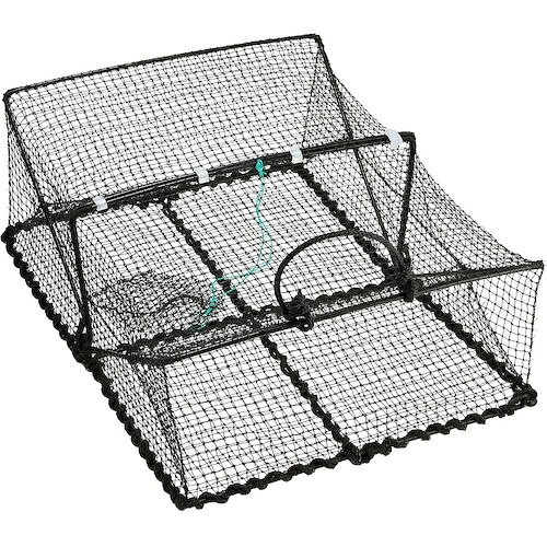 特長：タコやカニ、魚など入ったら出られない構造のカゴです。中にエサを入れる為の袋がついています。用途：魚介などの漁に仕様：縦66cm×横47cm×高さ20cm材質／仕上：本体：ポリエチレン　●メーカー取寄商品について 本商品はメーカーからの...