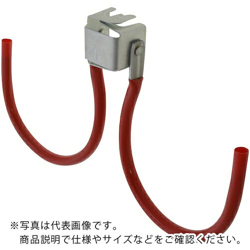 特長：ボルトに押し込むだけで取り付け完了です。解除も簡単です。ビニール被覆が施してありますからケーブルを傷つけません。用途：二重天井等、吊りボルトへのVVFケーブルの取り付け（支持）に使用。仕様：ボルトクリップ付材質／仕上：鉄　●メーカー取...