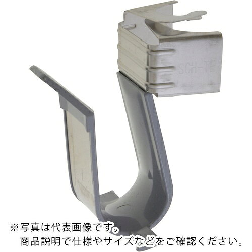 特長：ボルトに押し込むだけで取り付け完了です。解除も簡単です。樹脂カバーが施してありますからケーブルを傷つけません。用途：二重天井等、吊りボルトへのVVFケーブルの取り付け（支持）に使用。仕様：D(mm)：45.5L(mm)：69適合ボルト...
