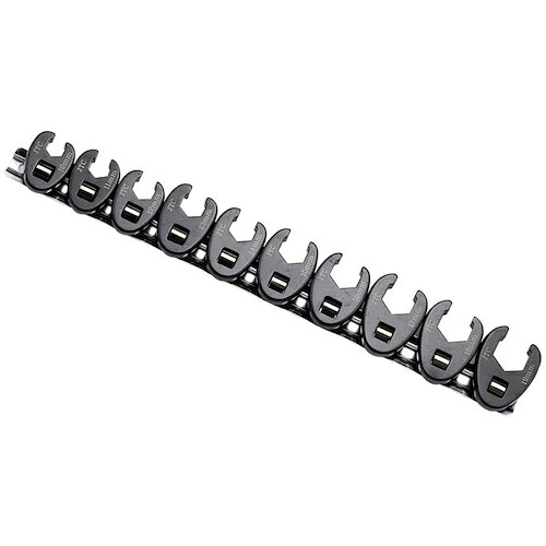 特長：サイズ：10mm・11mm・12mm・13mm・14mm・15mm・16mm・17mm・18mm・19mm用途：差込角3/8（9.5mm）のラチェット、エクステンションバーで使用します。仕様：9．5mmクローフットレンチセット　●メー...
