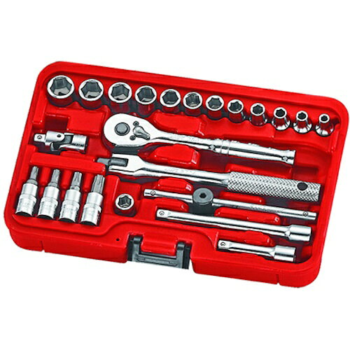 仕様：差込角(mm)：6.3セット内容(点)：23単品補充　6ポイント9PCS 6角ショ-トソケット：4・5・6・7・8・9・10・11・12mm　・9PCS 6角ディープソケット：6・7・8・9・10・11・12・13・14mm ・2PC...