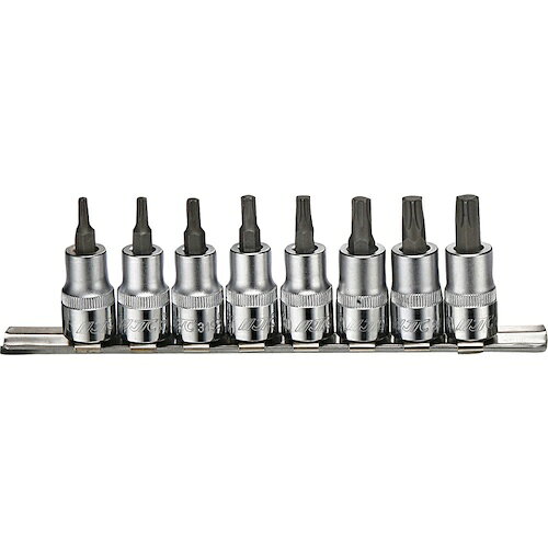 仕様：スタービットソケットセット8pcsセット差込：9.5mmセット内容：T-15・T-20・T-25・T-27・T-30・T-40・T-45・T-50注意：郵便局のゆうパケットでの発送のため、多少到着に日数がかかります。　●メーカー取寄商...