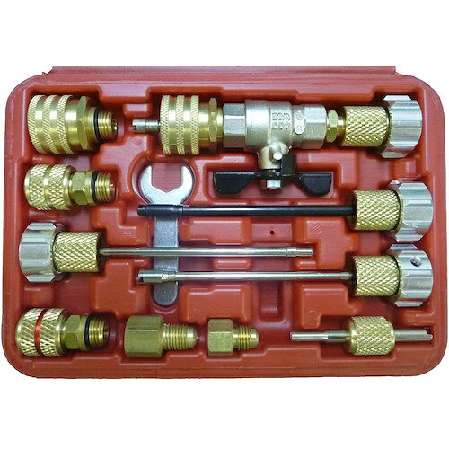 特長：各種整備用途にお使いいただけます。用途：R134a・R12兼用仕様：R134a・R12兼用 システム内のガスを抜かずにバルブコアが交換できます。　●メーカー取寄商品について 本商品はメーカーからの取寄商品となります。 納期は、メーカー...