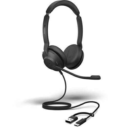 特長：USBヘッドセット USB-C/A 両耳Microsoft Teams認定です。オンイヤー型 です。遮音性の高い設計で周囲の騒音をブロックするパッシブノイズキャンセリング搭載です。仕様：幅(mm)：216奥行(mm)：186高さ(mm...