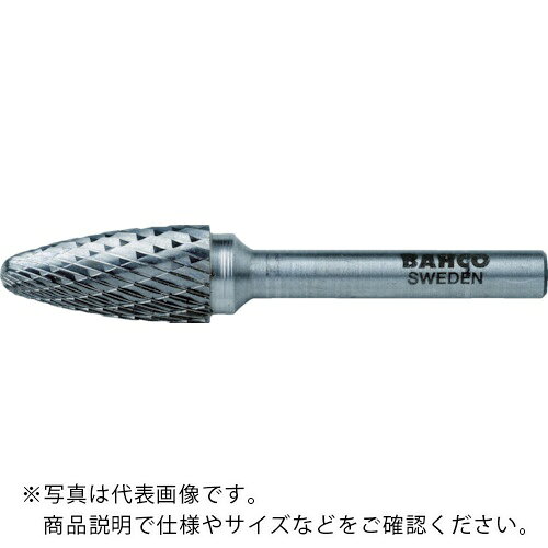 特長：硬度HRC67までの材料の切削が可能です。ヘッド部硬度はおよそ1500HVです。用途：ルーターを使用した材料の切削加工。仕様：形状：先丸トンガリ(ダブルカット)刃径(mm)：8刃長(mm)：20軸径(mm)：6全長(mm)：60最高使...