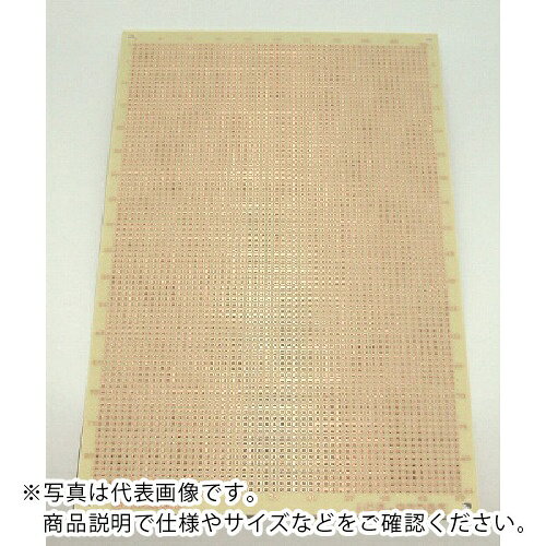 特長：試作した電子回路を実配線し、動作確認ができます。電子工作や試作実験に最適です。用途：実験や電子回路の確認に。仕様：サイズ(mm)：137×232穴径(φ)：1.0板厚(t)：1.6パターン：2.54mmピッチドット・シールド付材質／仕...