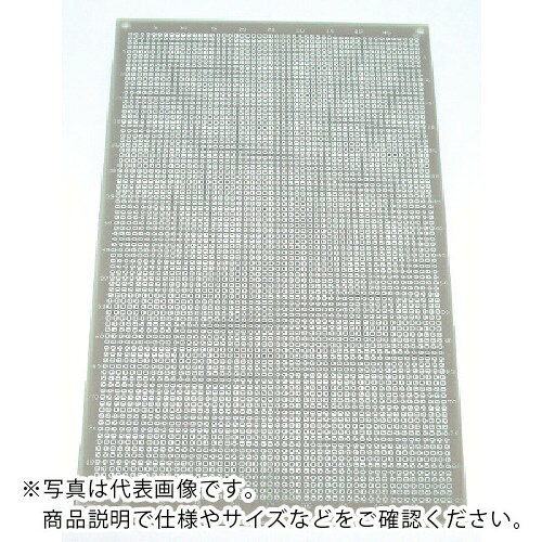 特長：試作した電子回路を実配線し、動作確認ができます。電子工作や試作実験に最適です。用途：実験や電子回路の確認に。仕様：サイズ(mm)：137×232穴径(φ)：1.0板厚(t)：1.6パターン：2.54mmピッチドット・シールド付材質／仕...
