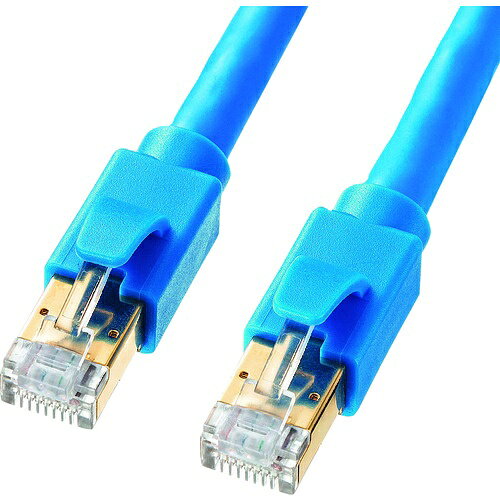 特長：超高速40Gbps、超広帯域2000MHzを実現したカテゴリ8LANケーブルです。次世代の40GBASE-Tに完全対応EIA認証ケーブル品質とプラグ内のより戻しを極限まで押さえることにより、次世代イーサネット40GBASE-T(40G...