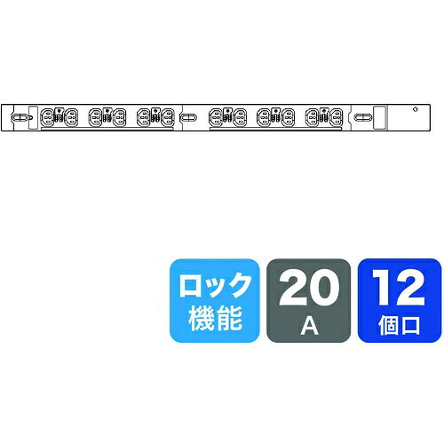 特長：19インチサーバーラック用スリム型コンセント200Vです。19インチサーバーラックへ簡単取付け可能な200V仕様のコンセントです。IEC320　C13コネクタ8個口、12個口、16個口、20個口、24個口、30個口を用意しています。抜...