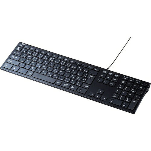 特長：ノートパソコンに多く採用されているパンタグラフ方式のキーボードです。軽いキータッチが特長です。キートップのどの位置からでも垂直にストロークするため、キーの中心を打たなくても確実に入力が行われます。誰でも使いやすい標準的なフルキーボード...