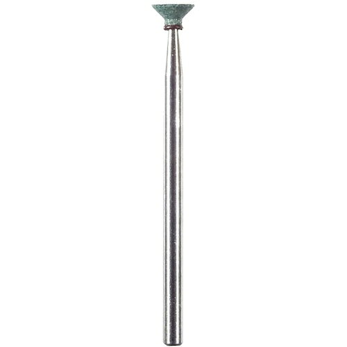 特長：非鉄用GC材。超硬、ガラス、石材等の研削に向きます。仕様：粒度(#)：120形状：逆台形型外径(mm)：5幅(mm)：3軸径(mm)：2.34最高使用回転数(rpm)：30000砥粒：GC　●メーカー取寄商品について 本商品はメーカー...