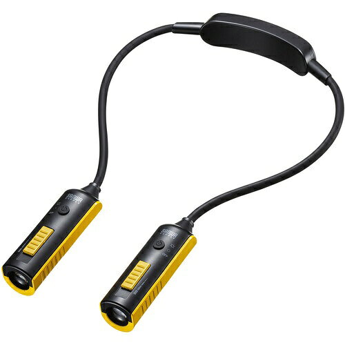 特長：ハンズフリーで使える首掛け式のLEDライトです。首掛けアームは、左右それぞれフレキシブルアームで照らしたい位置に調整できます。LEDの照射はスポット・ワイドで照射サイズの切替が可能です。LEDライトは左右独立しているので、片方のみの点...