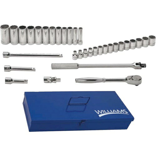 特長：差込角12.7mmのラチェット・ソケットセットです。専用工具箱入りです。用途：特殊工具鋼仕様：差込角(mm)：12.7セット内容(点)：33ソケット内容(mm)：ショート：10、11、12、13、14、15、16、17、18、19、2...