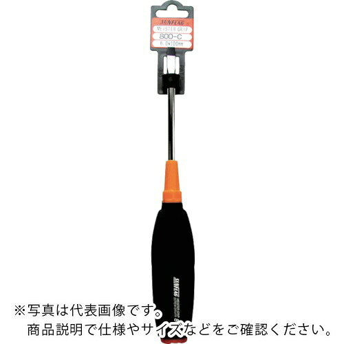 特長：流線型のグリップが手に馴染み、ハンドル先端部には指先の力を逃がさないくぼみがトルク伝達をアップさせます。グリップエンドにはヒートン・蝶ネジなどのネジにも対応しています。用途：電設工事、車両整備関連、工場内作業など仕様：サイズ6.0×1...
