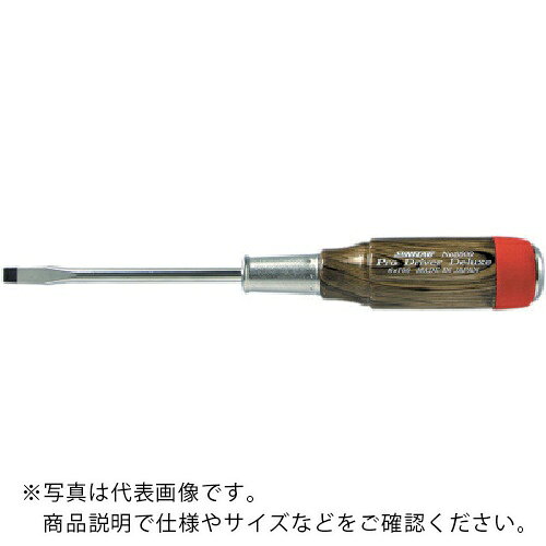 特長：グリップ部には樹脂カバーが付いており、油などでも滑らず作業出来ます。フィット感のある高級木を使用。耐久性に優れ、握りやすく力の入るプロ仕様のドライバーです。用途：工場内作業、車両整備、機械組み立て、什器組み立てなどに最適です。仕様：サ...