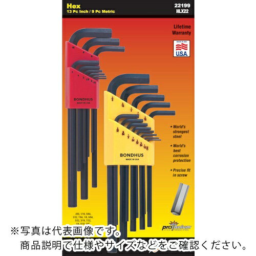 特長：HLX9MとHLX13のセットです。仕様：セット内容(インチ)：HLX13：0.050、1/16、5/64、3/32、7/64、1/8、9/64、5/32、3/16、7/32、1/4、5/16、3/8対辺寸法(mm)：1.5、2、2....