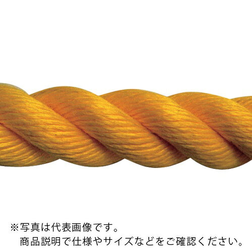 特長：PPスパン原糸のカラーロープです。表面に毛羽立ちもあり手触りもよいです。用途：ディスプレイロープや幼稚園、小学校低学年用の綱引きロープなどに。仕様：色：黄線径(mm)：30長さ(m)：30包装形態：ドラム巻引張強度(kN)：約78.4...