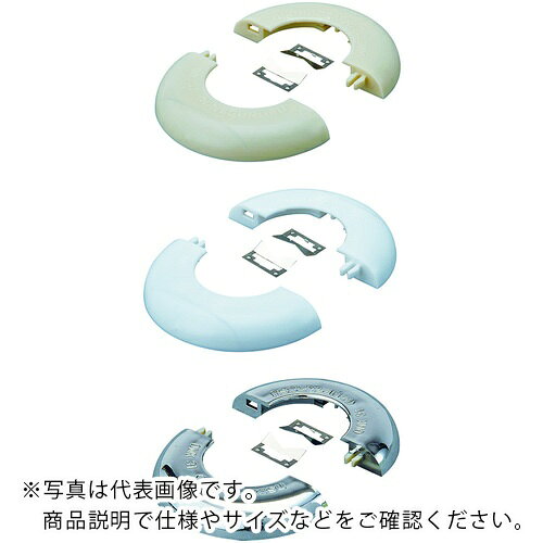 特長：分割式ですから施工後でも簡単に取り付けできます。プッシュナットの採用で、ビス止めの必要がありません。壁際の取り付けに便利な切り取り線入り。シルバー色は、装飾めっきにより、光沢感、金属質感に優れています。仕様：無電解ニッケルめっきULL...