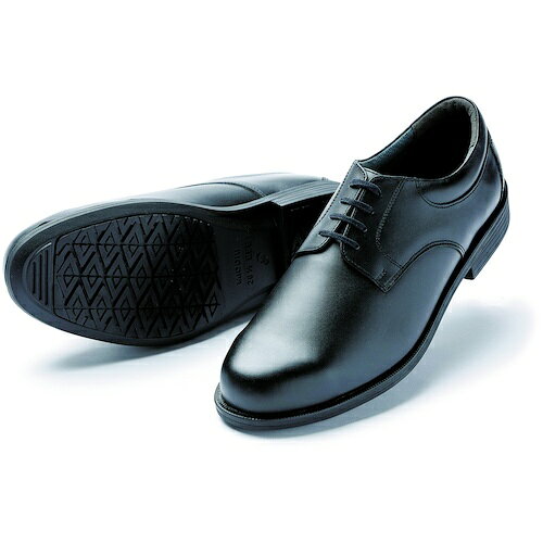 特長：見た目はスマートな紳士靴、中身はJSAA認定A種の安全性能と、二つの顔を持った新しいタイプの靴です。BSシリーズ用にスリムなラスト(靴型)と先芯を新開発。安全靴には見えないデザインなので様々なシーンで活躍します。警備やホテルなど、フォ...