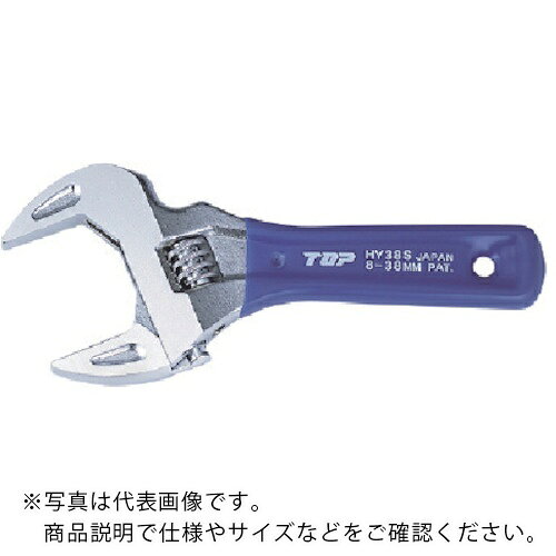 特長：アゴのでっぱり無い20％以上コンパクトなヘッドです。用途：水道、ガス、エアコンや車両関係の込み入った場所でのナット締め他、広範囲のネジ締め。仕様：全長(mm)：117最大口開き(mm)：7〜26色：青口開き(mm)：26丈夫な硬質グリ...