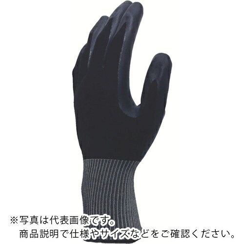 特長：水に濡れても滑りにくい独自の特殊ニトリルゴムを使用しています。抜群の柔軟性と、高いグリップ力です。用途：運送業建設業機械工業自動車関連業運送業農作業仕様：色：黒サイズ：S全長(cm)：21.0手のひら周り(cm)：16中指長さ(cm)...
