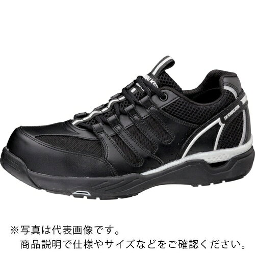 特長：通気底と、サイドの通気メッシュ材の相乗効果でムレに強く快適に使用できます。衝撃吸収性に優れたクッションインソールを採用しました。足先ゆったりのワイド設計の軽量樹脂先芯です。用途：建設業。製造業。運輸業。物流。引っ越し。仕様：寸法(cm...