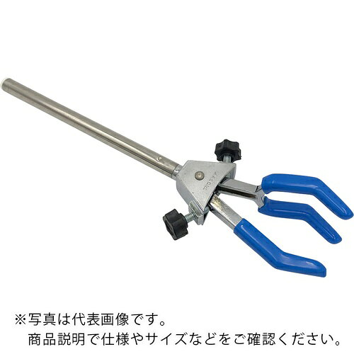 特長：挟み部は両開きタイプ・3本ツメですので、確実に固定します。両開きクランプにムッフが一体化し、自在ムッフ付きは角度調節が360°自在、固定ムッフ付きは容易に固定できます。仕様：C-100・C-80パイプ部サイズ(mm)：約φ12.7×1...