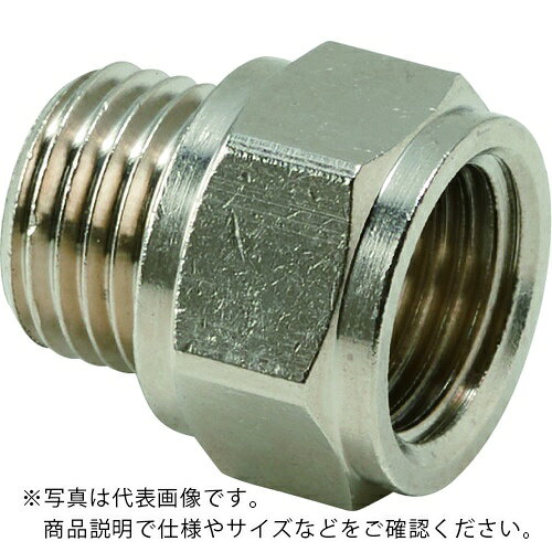 仕様：接続口径D1：G3/8オネジ接続口径D2：G1/2メネジ六角対辺(mm)：24使用流体：水・空気・油タイプ：内外ソケット最高使用圧力(MPa)：3.5流体温度(℃)：-20〜100注意：提供不可：SDS、ミルシート　●代表画像について...
