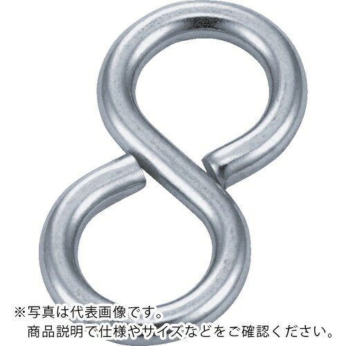 特長：他のSカンと違い先端が閉じているのが特長です。捻ってチェーン・ロープなどを組み込むことができます。用途：チェーン・ワイヤ・ロープなどのジョイントに。仕様：使用荷重(kN)：0.1D(mm)：3.5L1(mm)：36L2(mm)：29W...